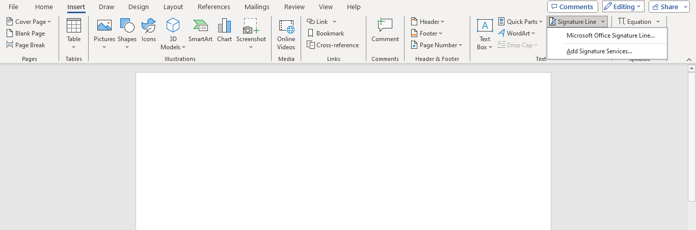How to create a free e-signature in Word