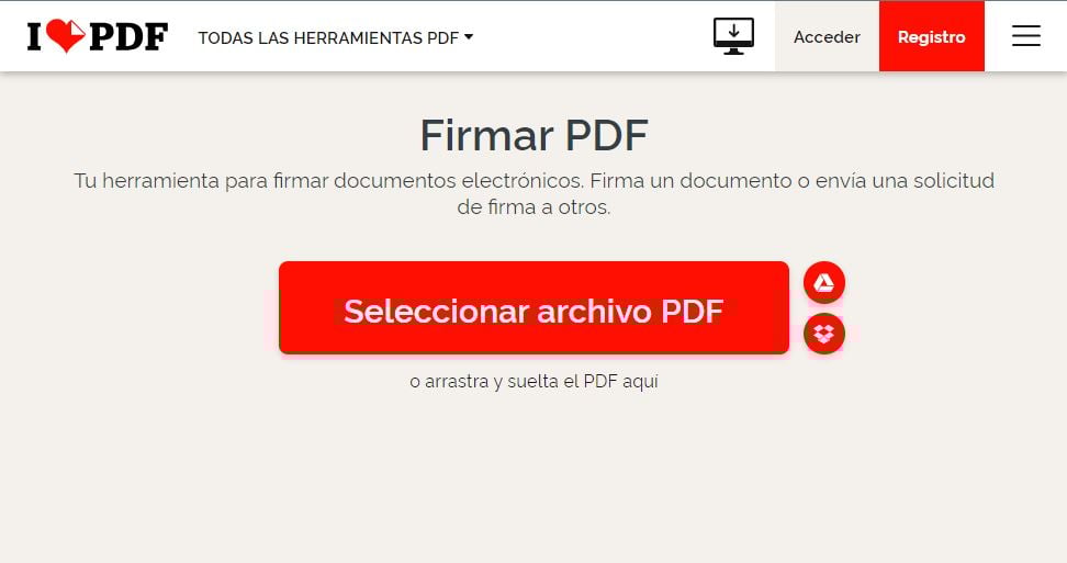 Cómo hacer una firma digital gratis en iLovePDF