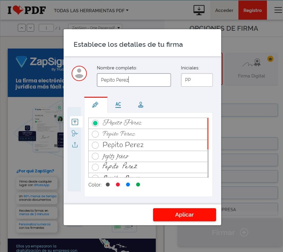 Cómo hacer una firma digital gratis en iLovePDF